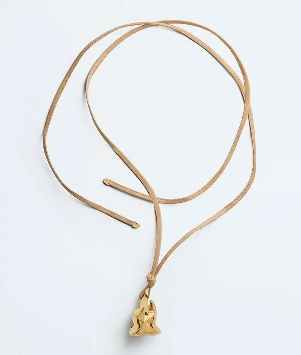 Bottega Veneta Drop Leather Necklace - Shore