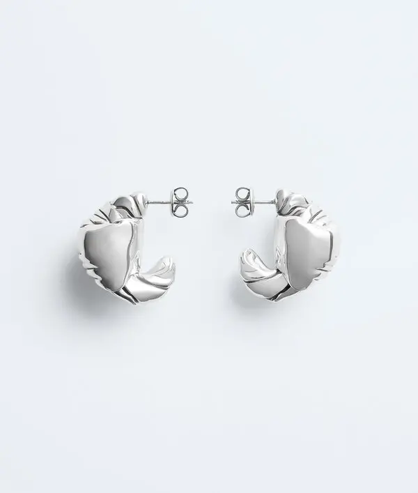 Bottega Veneta Medium Knot Earrings - Silver