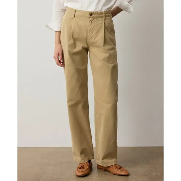 Ralph Lauren Fallon Pleated Cotton Chino Pants