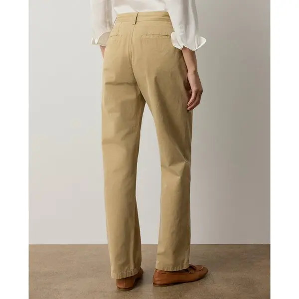 Ralph Lauren Fallon Pleated Cotton Chino Pants