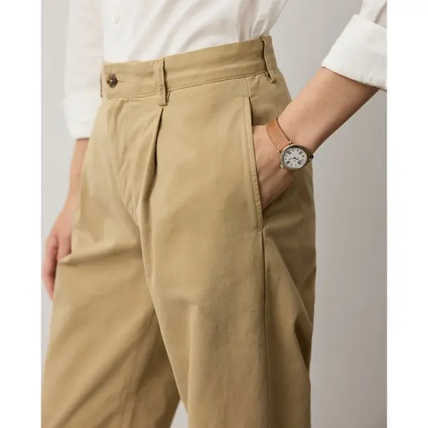 Ralph Lauren Fallon Pleated Cotton Chino Pants