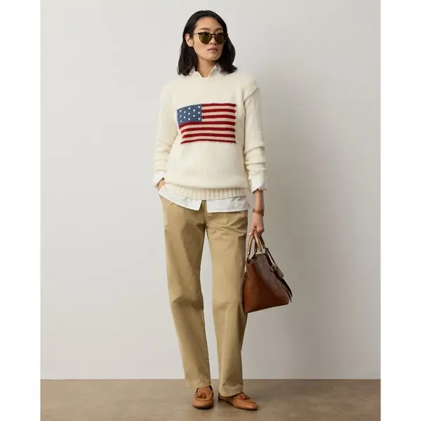 Ralph Lauren Fallon Pleated Cotton Chino Pants