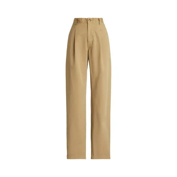 Ralph Lauren Fallon Pleated Cotton Chino Pants