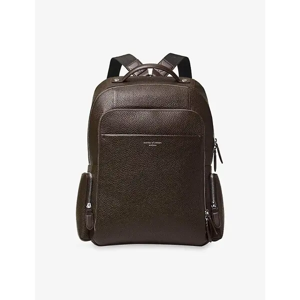 ASPINAL OF LONDON Reporter Leather Backpack - Chocolate