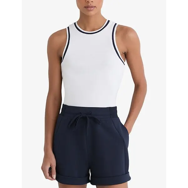REISS Phoebe Drawstring-waist Stretch-jersey Shorts