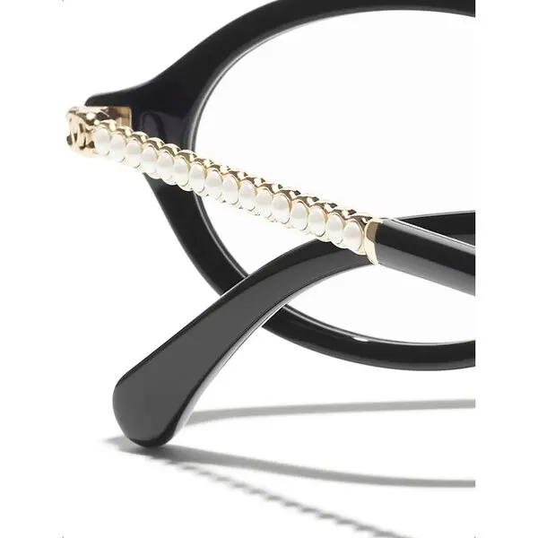 Chanel Oval Frame Metal Optical Glasses