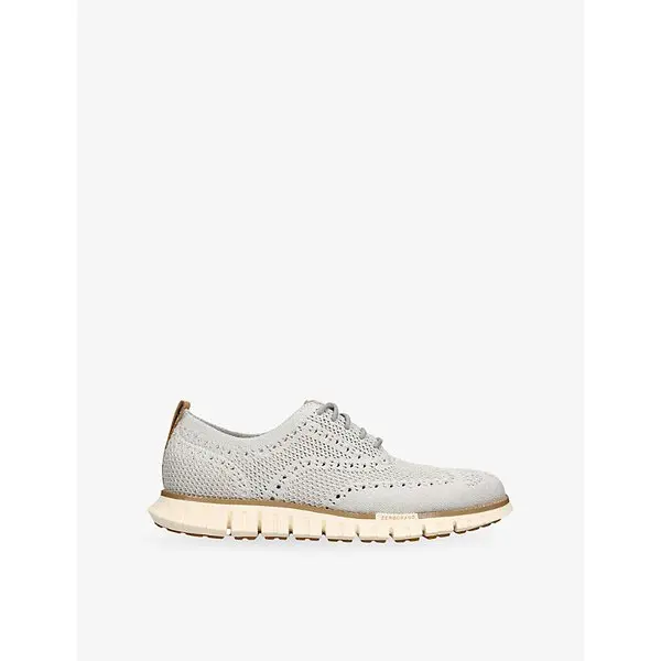 Cole Haan Zerøgrand Wingtip Stitchlite Knitted Oxford Shoes - Bone