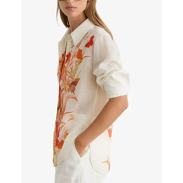 REISS X New York Botanical Garden Cilia Ramie Shirt