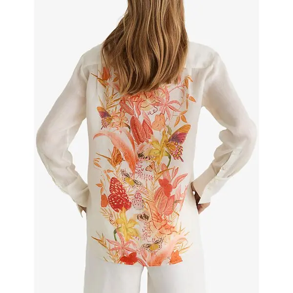 REISS X New York Botanical Garden Cilia Ramie Shirt