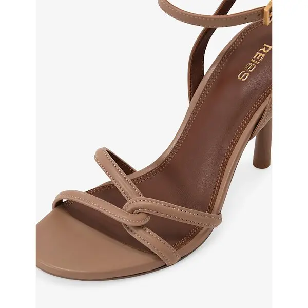 REISS Annabelle Leather Heeled Sandals