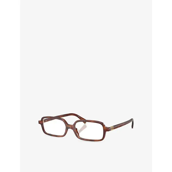 Miu Miu Mu 01yv Rectangle-frame Acetate Eyeglasses