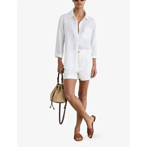 REISS Mabel Faux-leather Woven Sandals