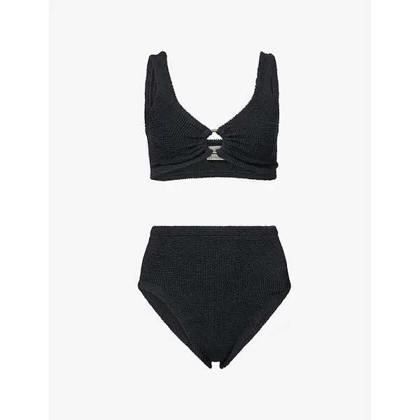 Hunza G Nadine Gold-hoop Bikini Set - Black