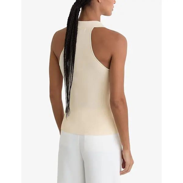 REISS Vera Ribbed Knitted Vest Top