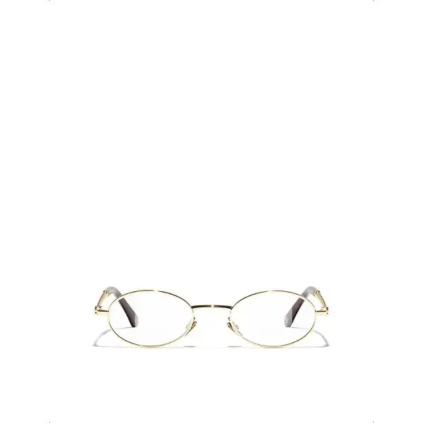 Chanel Ch2228h Oval-frame Metal Optical Glasses - Brown
