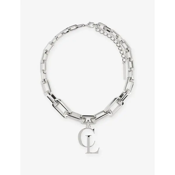 CHRISTIAN LOUBOUTIN Cl -toned Metal Chain Necklace - Silver