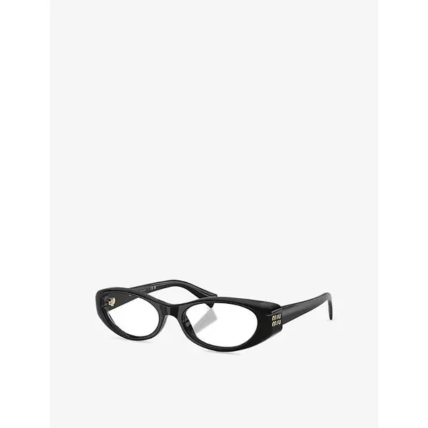 Miu Miu Mu 03zv Oval-frame Acetate Eyeglasses