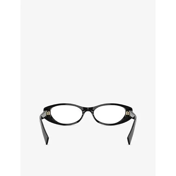 Miu Miu Mu 03zv Oval-frame Acetate Eyeglasses