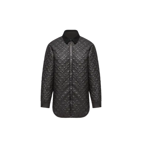 Moncler Quilted Corduroy-trimmed Shirt Jacket - Black