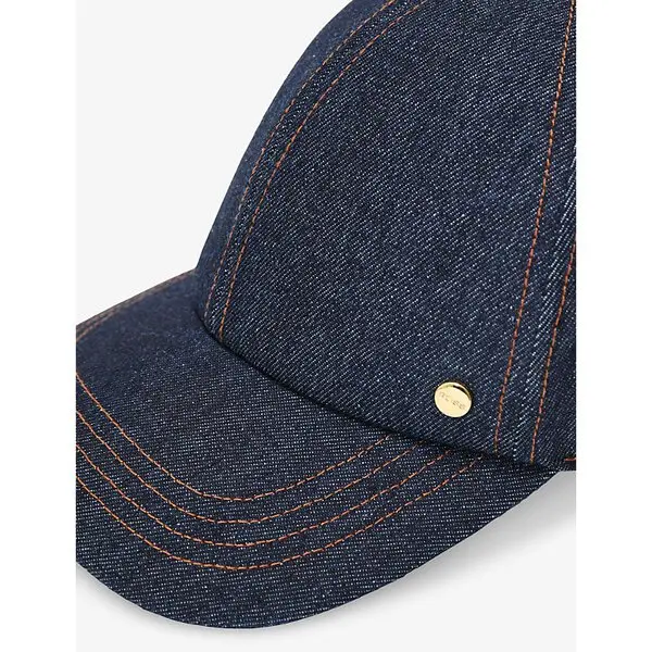 REISS Winnie Contrast-stitching Denim Cap