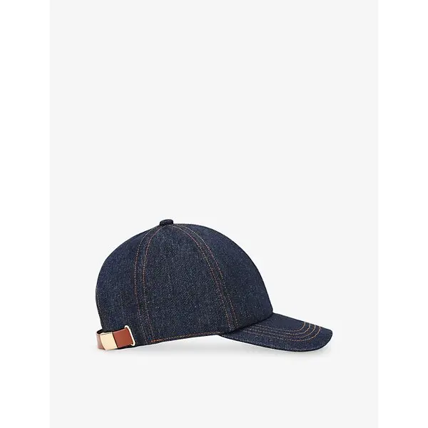 REISS Winnie Contrast-stitching Denim Cap