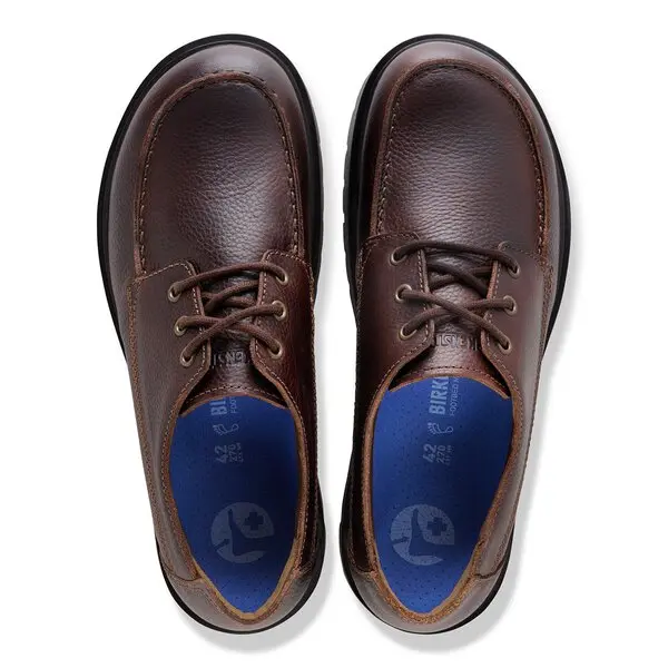 BIRKENSTOCK Highwood Moc Lace Low Natural Leather - Chocolate