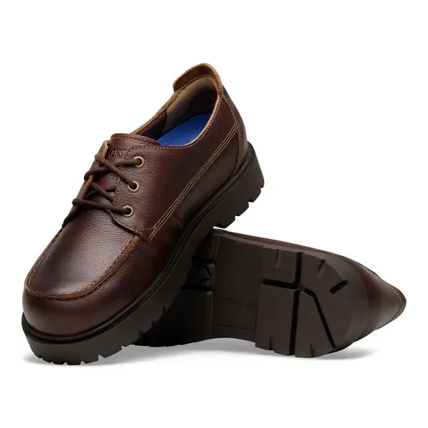 BIRKENSTOCK Highwood Moc Lace Low Natural Leather - Chocolate