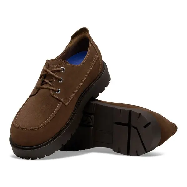 BIRKENSTOCK Highwood Moc Lace Suede Leather Shoes - Carafe