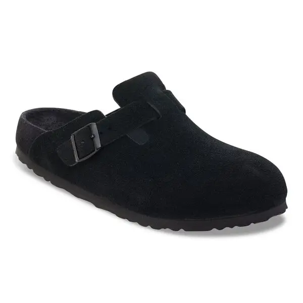 BIRKENSTOCK Boston Suede Leather - Black