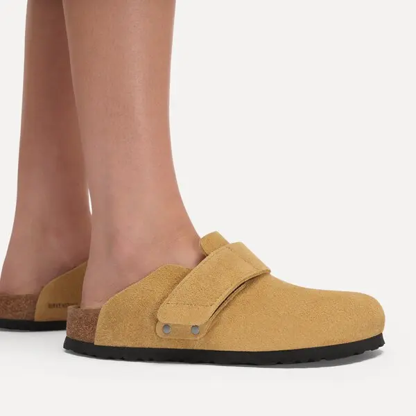 BIRKENSTOCK Loma Suede Leather Clogs - Cork Brown