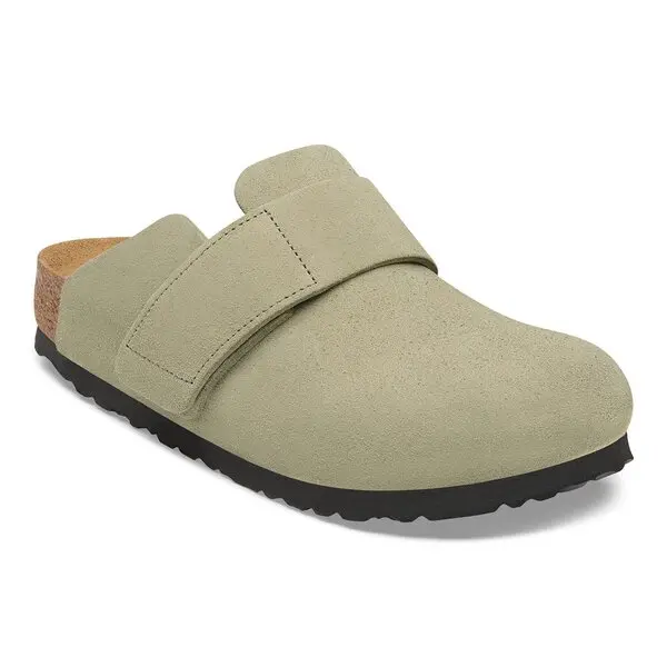 BIRKENSTOCK Loma Suede Leather Clogs - Faded Khaki