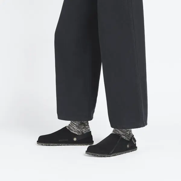 BIRKENSTOCK Lutry Premium Suede Leather - Black