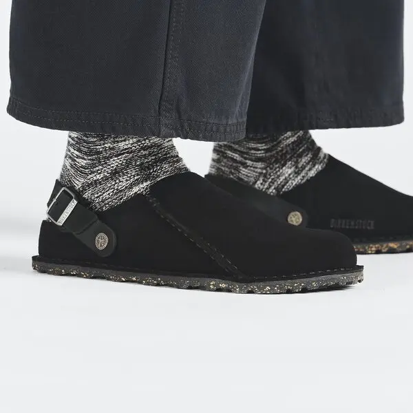 BIRKENSTOCK Lutry Premium Suede Leather - Black