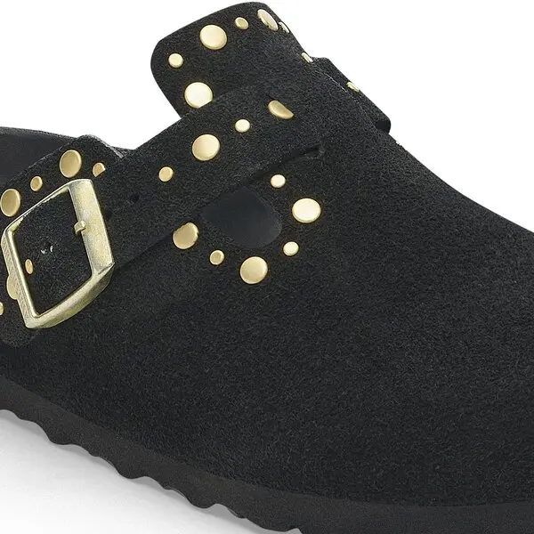 BIRKENSTOCK Boston Rivet Suede Leather - Black