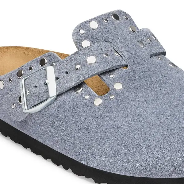 BIRKENSTOCK Boston Rivet Suede Leather Clogs