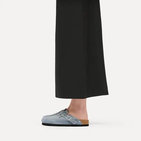 BIRKENSTOCK Boston Rivet Suede Leather Clogs