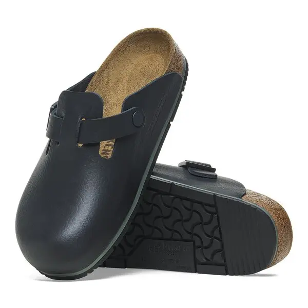 BIRKENSTOCK Boston Pro Natural Leather - Black