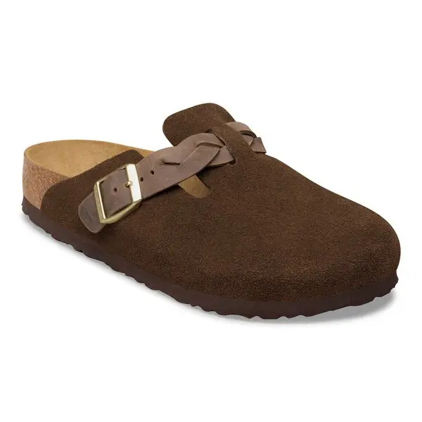 BIRKENSTOCK Boston Braided Suede Leather - Carafe