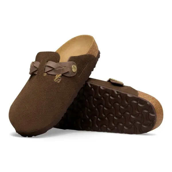 BIRKENSTOCK Boston Braided Suede Leather