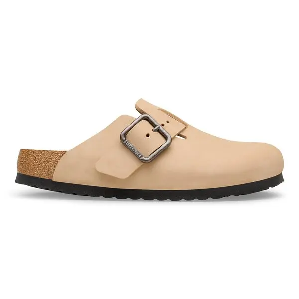 BIRKENSTOCK Boston Wire Buckle Nubuck Leather - Sandcastle