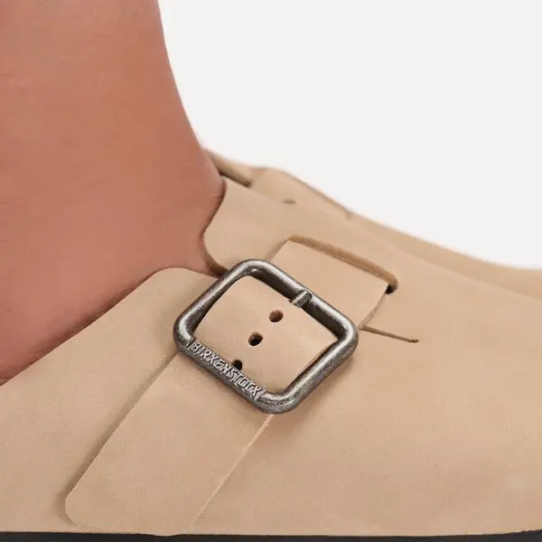 BIRKENSTOCK Boston Wire Buckle Nubuck Leather - Sandcastle