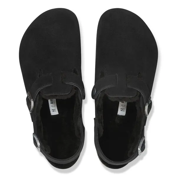 BIRKENSTOCK Tokio Shearling Suede Leather - Black