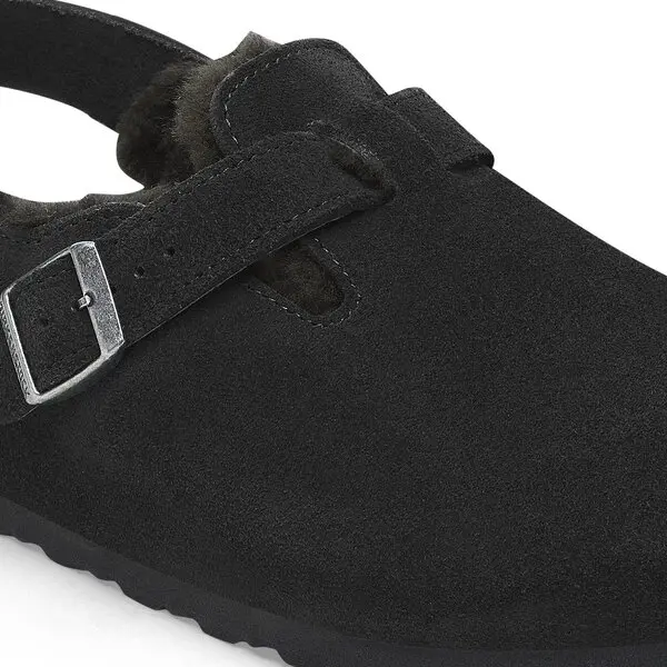 BIRKENSTOCK Tokio Shearling Suede Leather - Black
