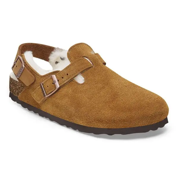 BIRKENSTOCK Tokio Shearling Suede Leather - Mink