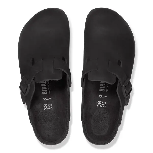 BIRKENSTOCK Boston Nubuck Leather - Black