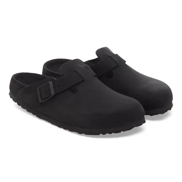 BIRKENSTOCK Boston Nubuck Leather - Black