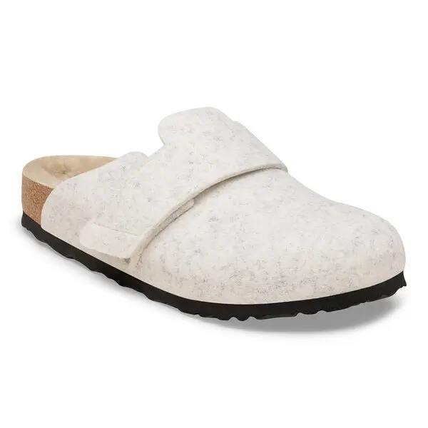 BIRKENSTOCK Loma Shearling Felt Clogs - Oyster