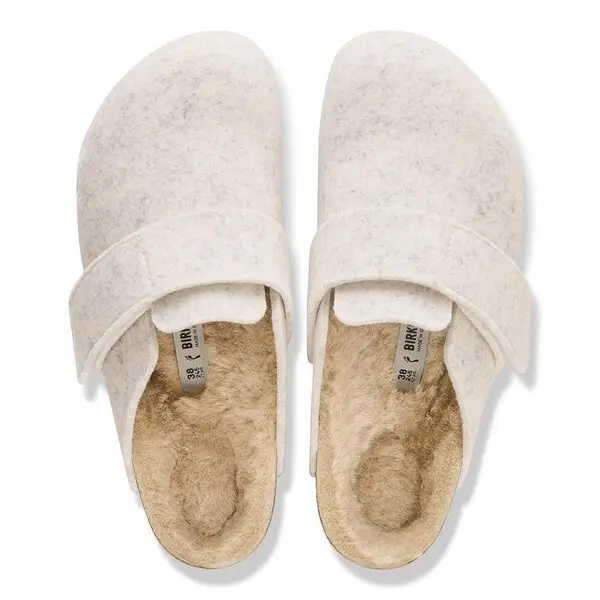 BIRKENSTOCK Loma Shearling Felt Clogs - Oyster