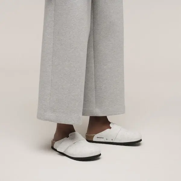 BIRKENSTOCK Loma Shearling Felt Clogs - Oyster