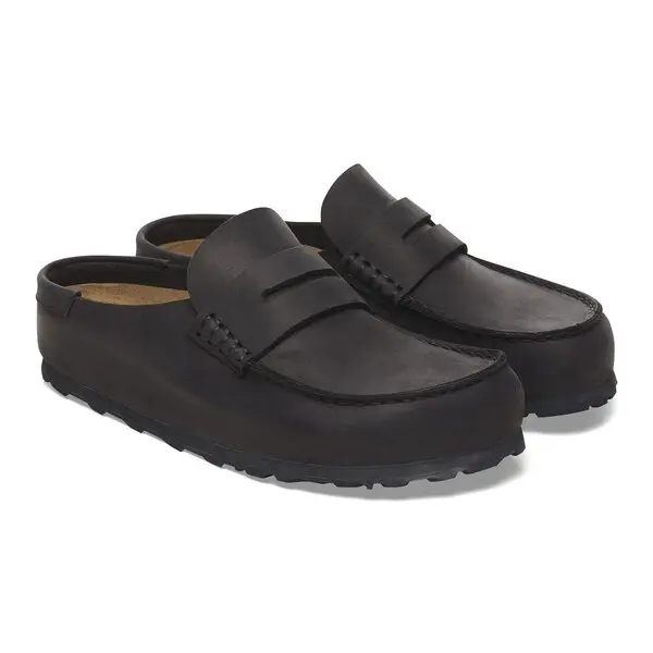 BIRKENSTOCK Naples Wrapped Natural Leather Oiled - Black